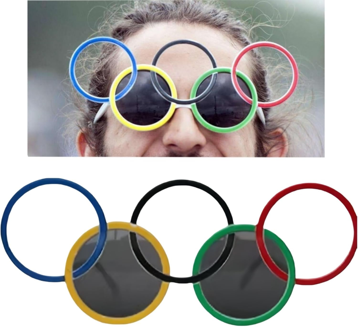 LANFENG Olympic 5-Ring Sunglasses 2024 Sports Party Accessories Novelty ...