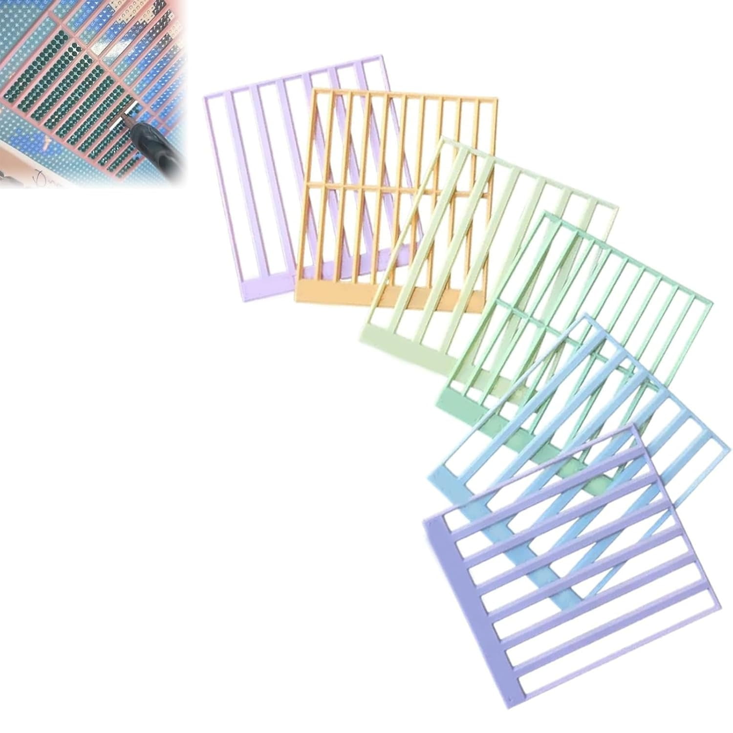 LANFENG Painting Ruler, 6PCS Ruler for Art, Ruler Dot Drill Alignment ...