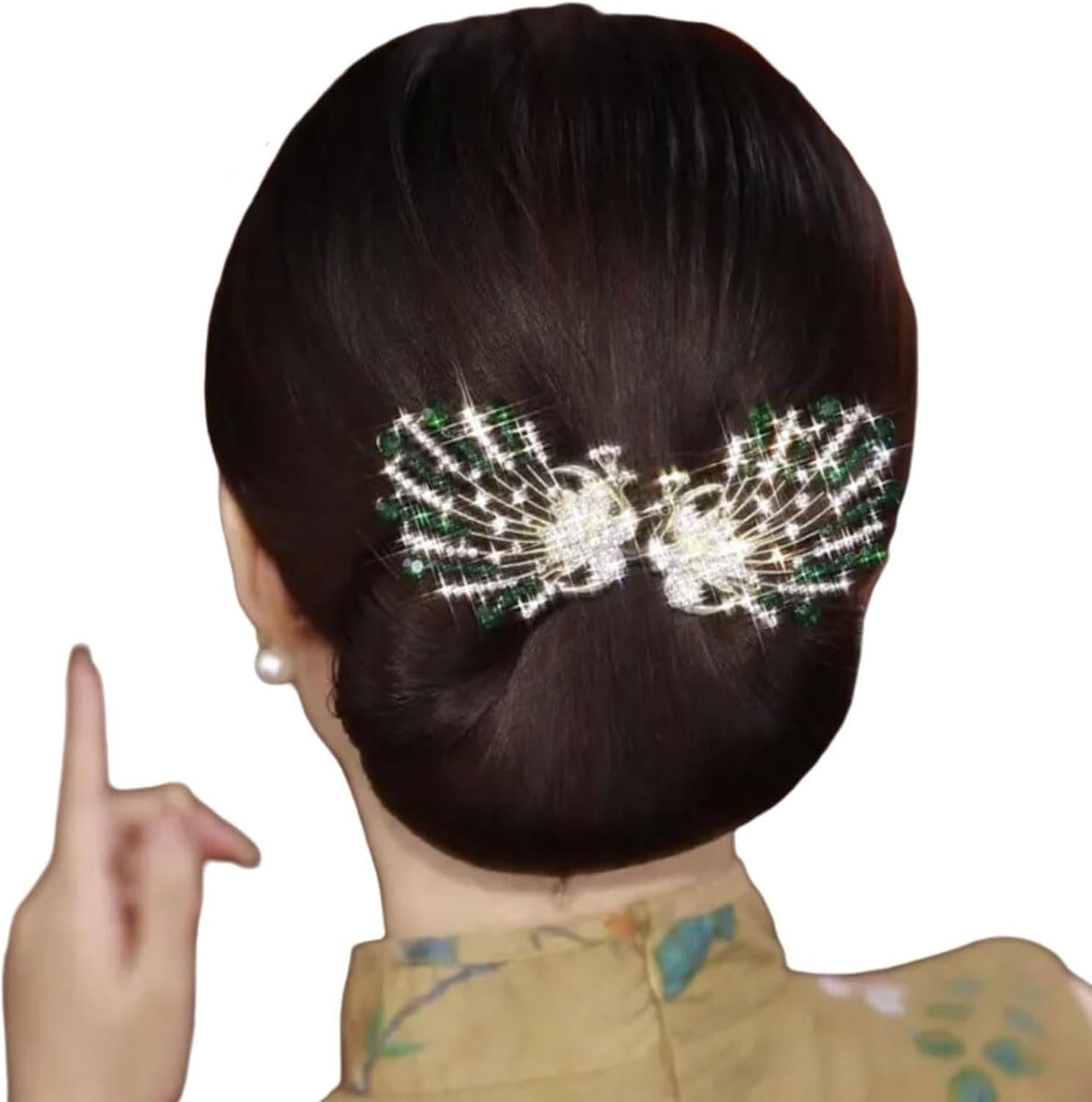 LANFENG Peacock displays Angel Wings, Elegant Hair bun Maker, Elegant ...
