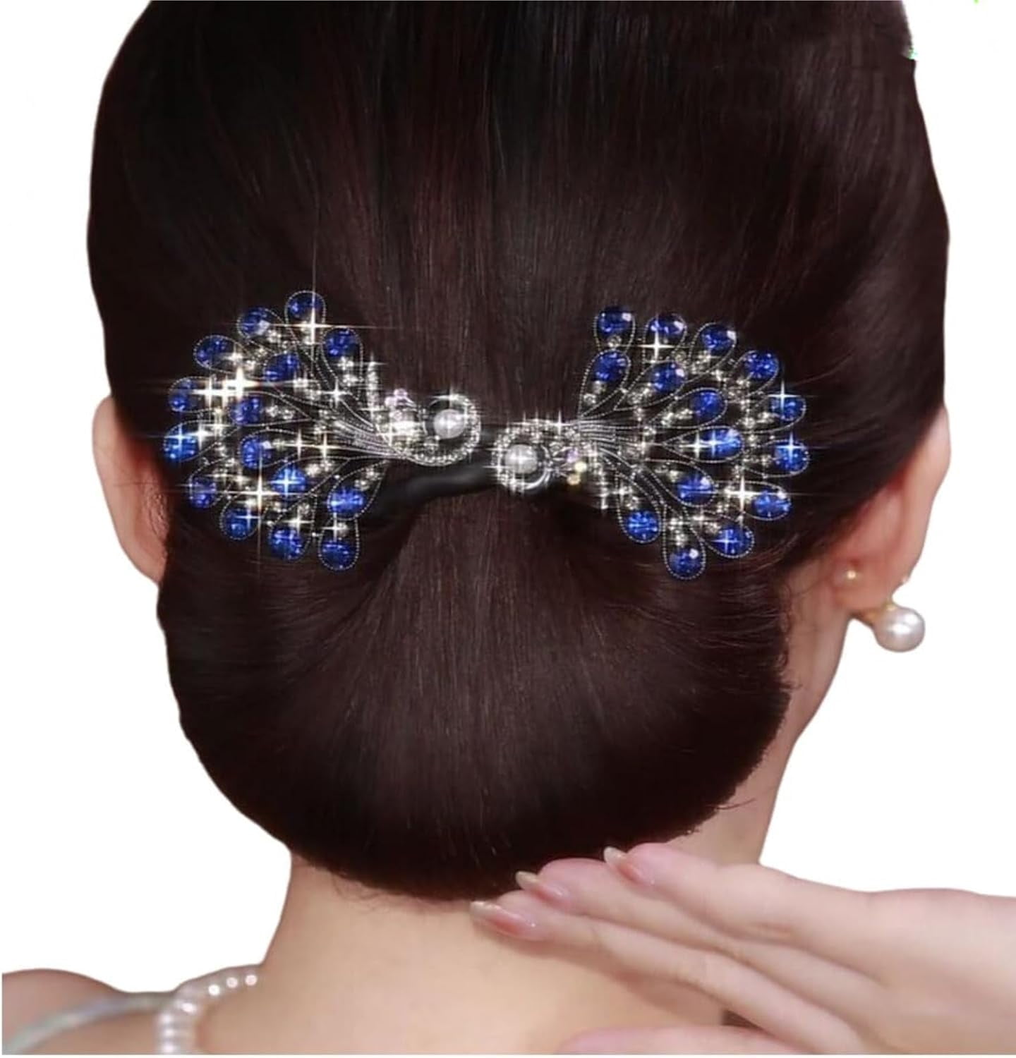 LANFENG Peacock displays Angel Wings, Elegant Hair bun Maker, Elegant ...