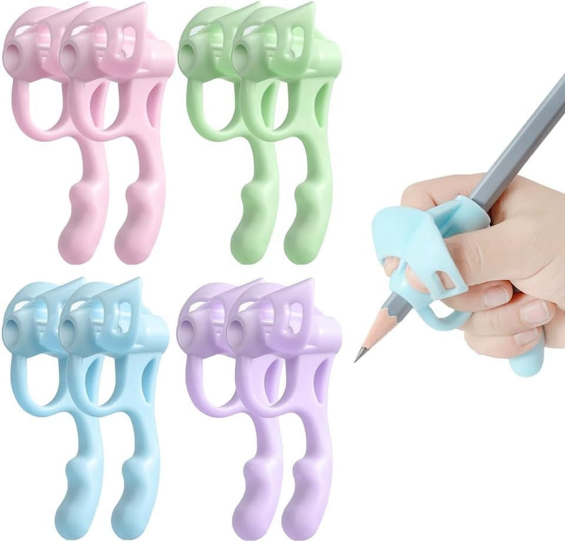 LANFENG Pencil Grips for Handwriting, 5 Finger Silicone Pencil Holder ...