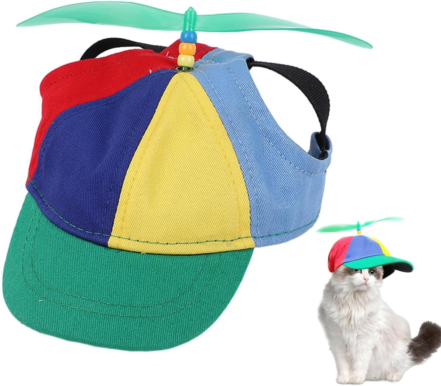 LANFENG Pet Propeller Hat Cat Propeller Caps, Colorful Propeller Hat ...