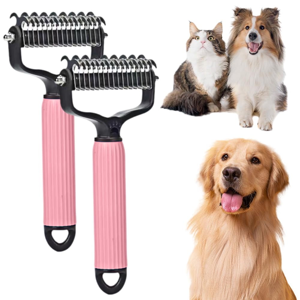 LANFENG Pet Safe Dematting Comb, Deshedding Dog Brush Cat Dematting ...