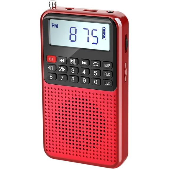 LANFENG Portable Mini FM Radio Walkman Bluetooth MicroSD MP3 Player ...