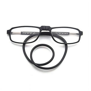 2 Pairs Reading Glasses Hanging Folding Magnetic Front Click Connect ...