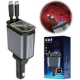 LANFENG Retractable Car Charger with Star Projector & LED, Fast ...