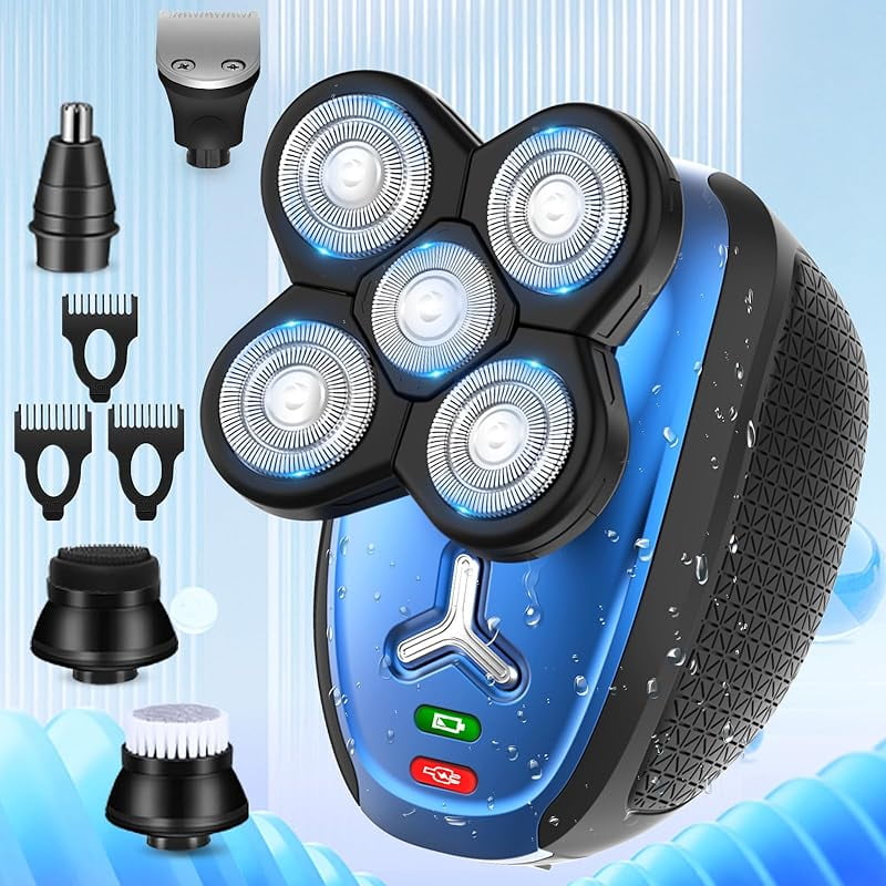 LANFENG Shaver for Bald Men Razor 5 in 1 Electric Bald Head Shaver Mens ...