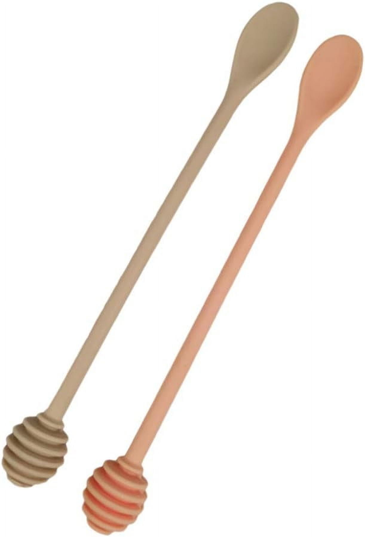 LANFENG Silicone Honey Dipper Stick: 2PCS Long Handle Syrup Dipper Stick Honey Mixing Stirrer ...