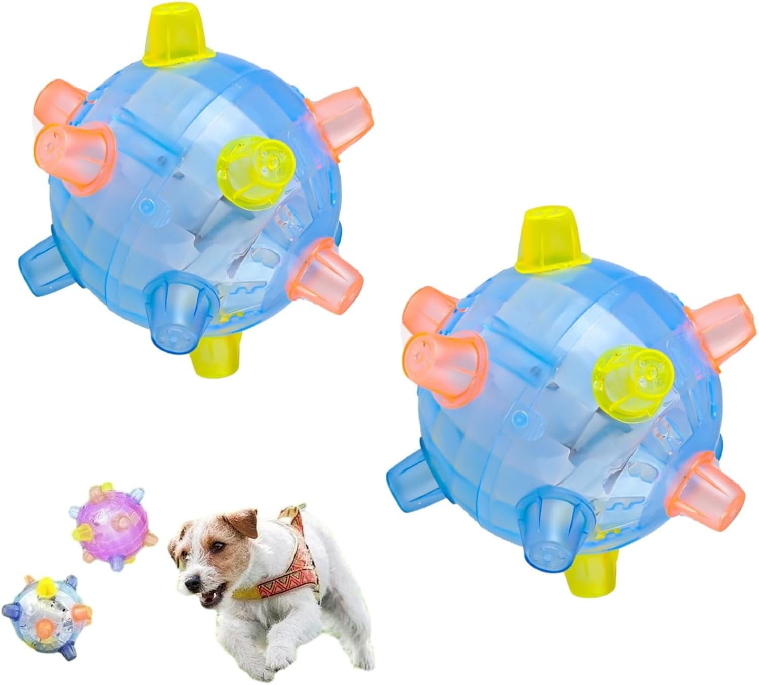LANFENG Small Dog Interactive Lighted Ball Toy - Jumping Activation Pet ...