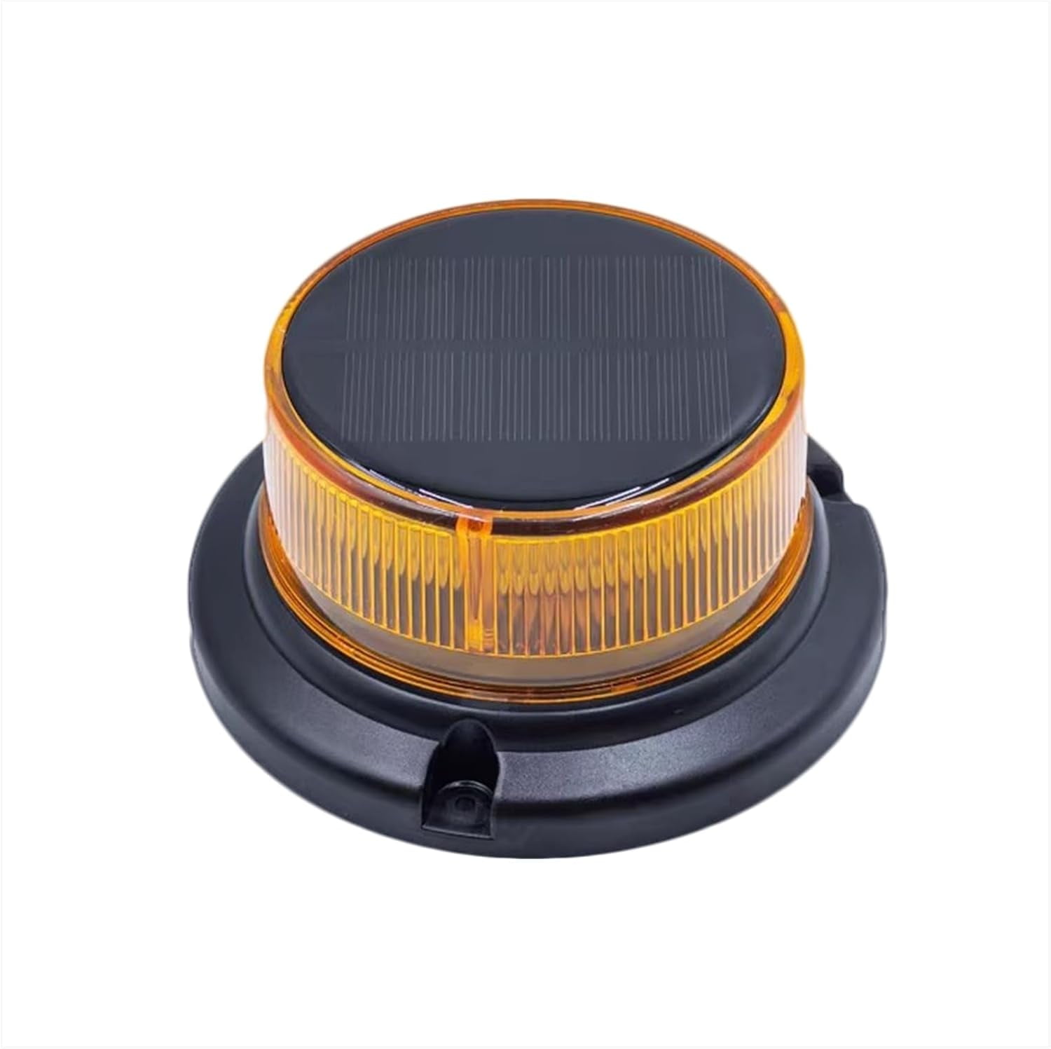 LANFENG Solar LED Amber Strobe Beacon Light, Rechargeable Flashing ...