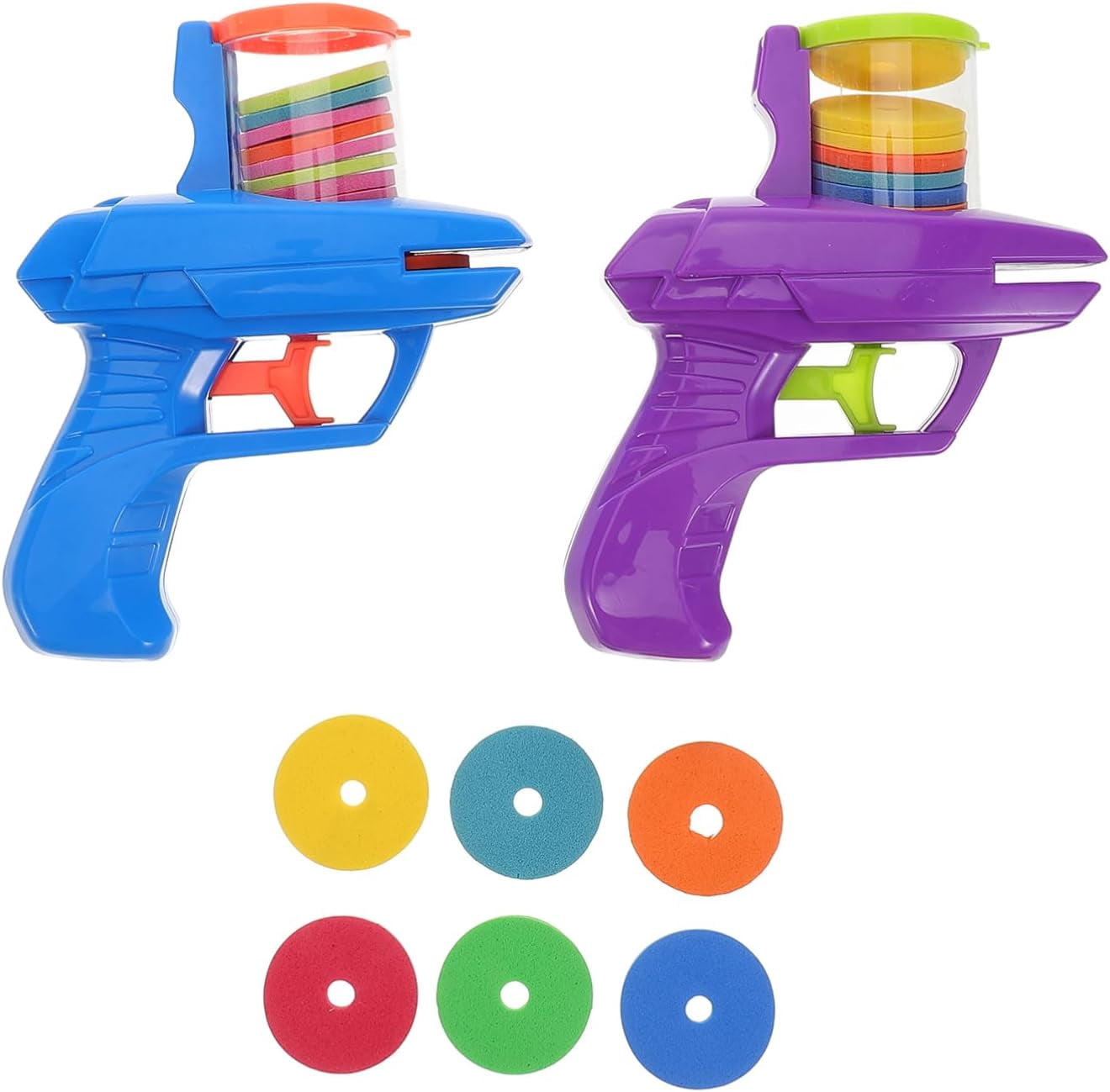 LANFENG Toyvian Soft Foam Disc Shooter for - 2pcs Shooters with 20pcs ...