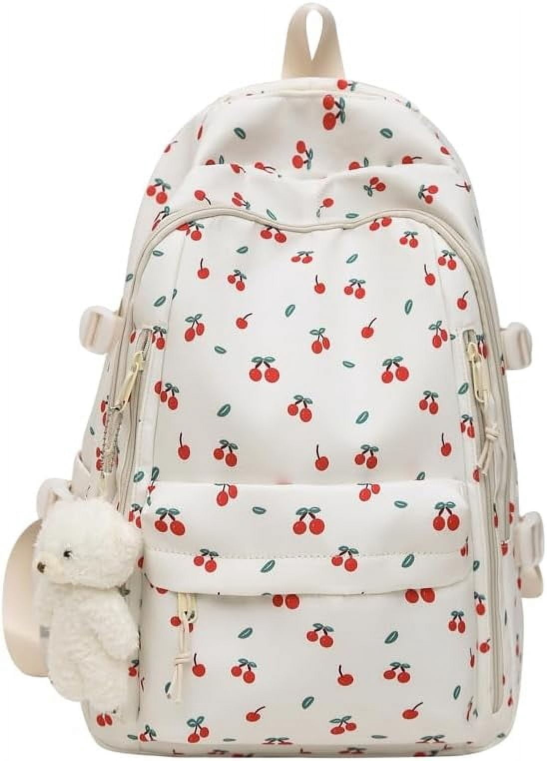 LANFENG Trendy Strawberry Backpack Adorable Daypack for Teens and ...
