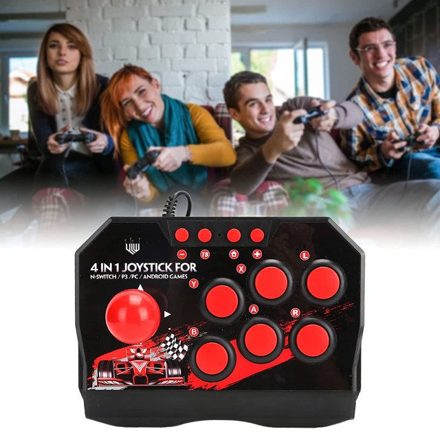 LANFENG Wired Fight Stick, Fight Stick Wired Joystick Fighting Stick ...