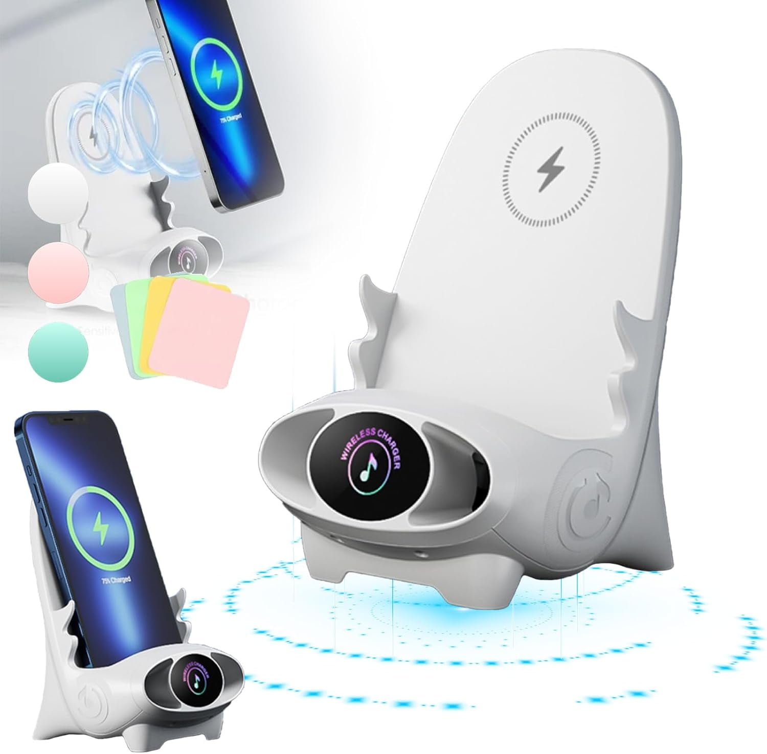 LANFENG Wireless Charging Phone Holder Stand USB Ports 2024 Mini Chair ...