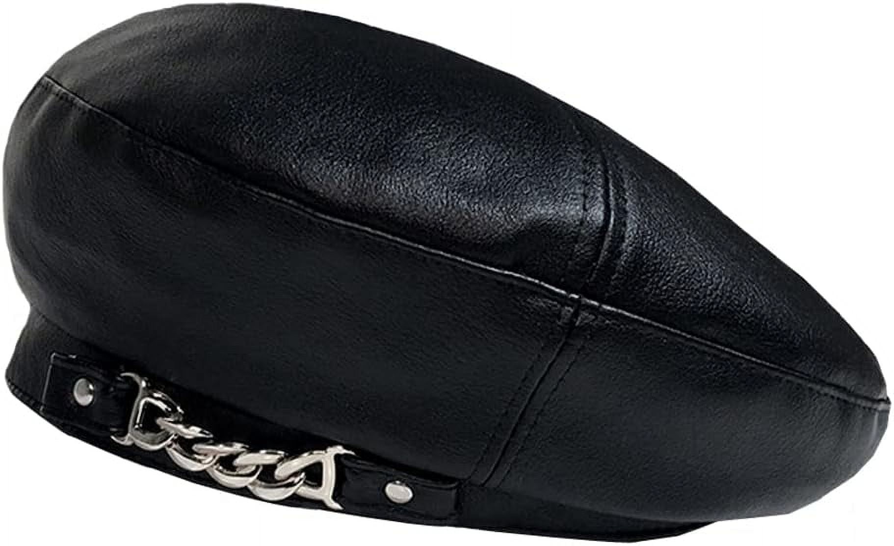 LANFENG Women Beret Hat PU Leather Beret French Beret Beret Cap French ...