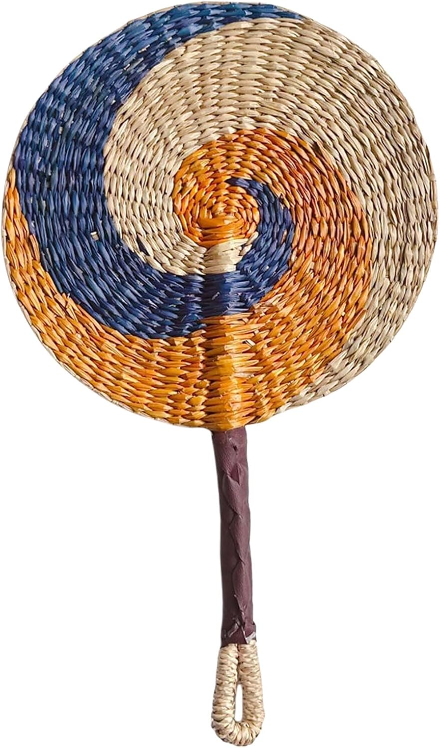 LANFENG Woven Straw Fan Grass Handwoven Fan Handmade Fan Nordic Hanging ...