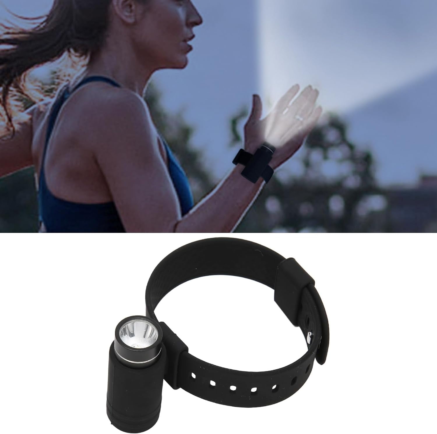 LANFENG Wrist Flashlight LED Torch, Rechargeable Clip Hands Wrist ...