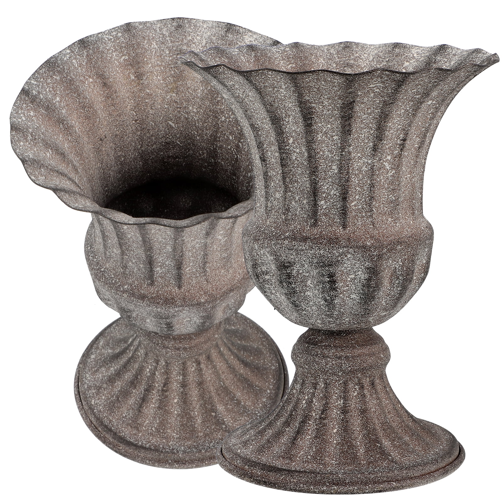 2 Pcs Iron Child Cemetery Memorial Vase, Grave Flower Holder, Headstone ...