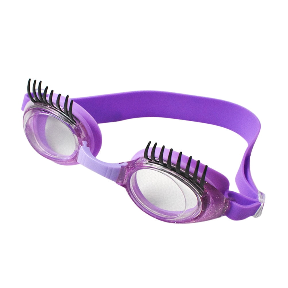 LANG Purple Eyelash Design Adjustable Swimming Sports Goggles - Walmart.com
