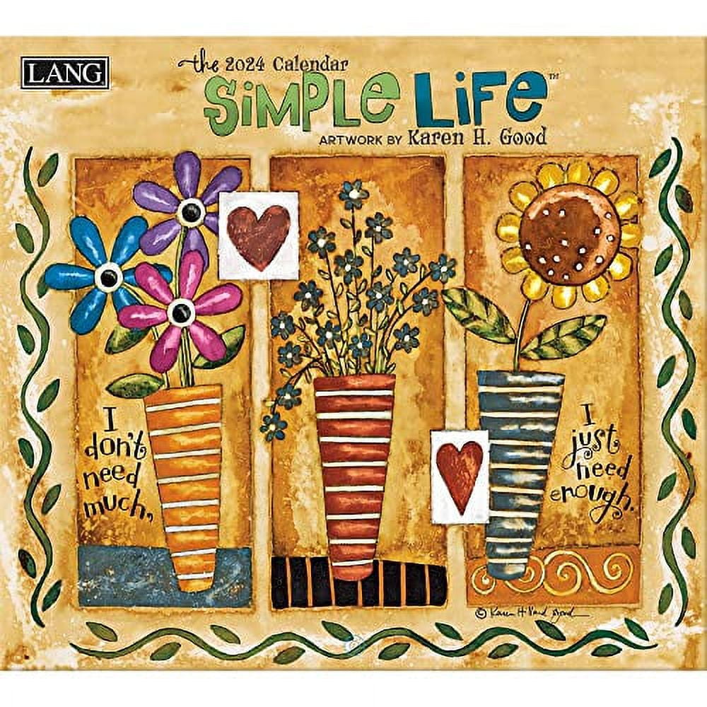LANG Simple Life 2024 Wall Calendar with Hanging Grommet (24991001879 ...