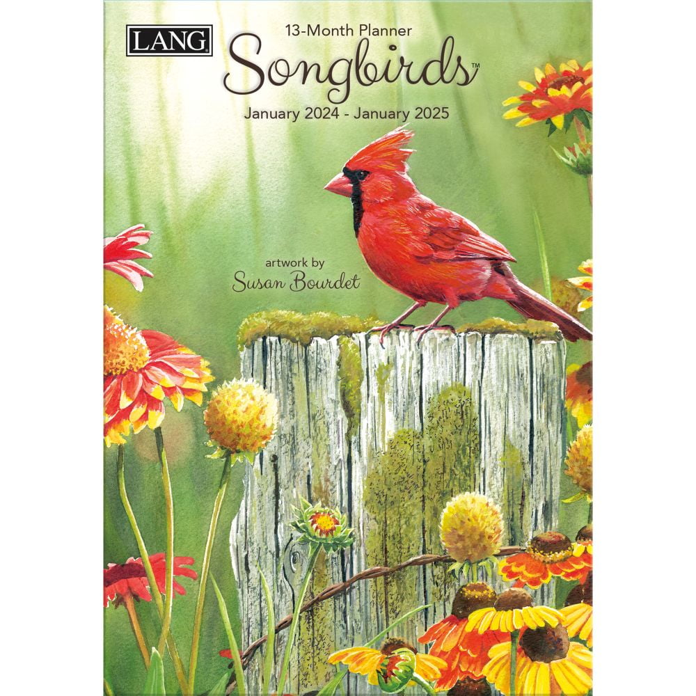 Lang Companies, Songbirds 2024 Monthly Planner - Walmart Business Supplies