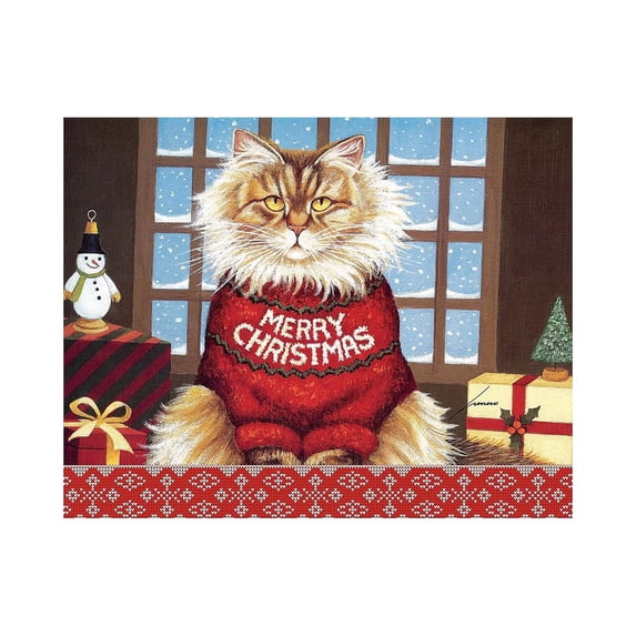 LANG Squeaky's Christmas Boxed Greeting Cards, Linen Embossed, 18 Count ...