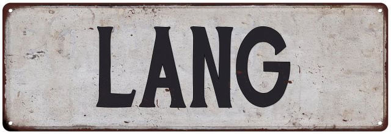 LANG Vintage Look Rustic Chic Metal Sign 8x24 108240036087 - Walmart.com
