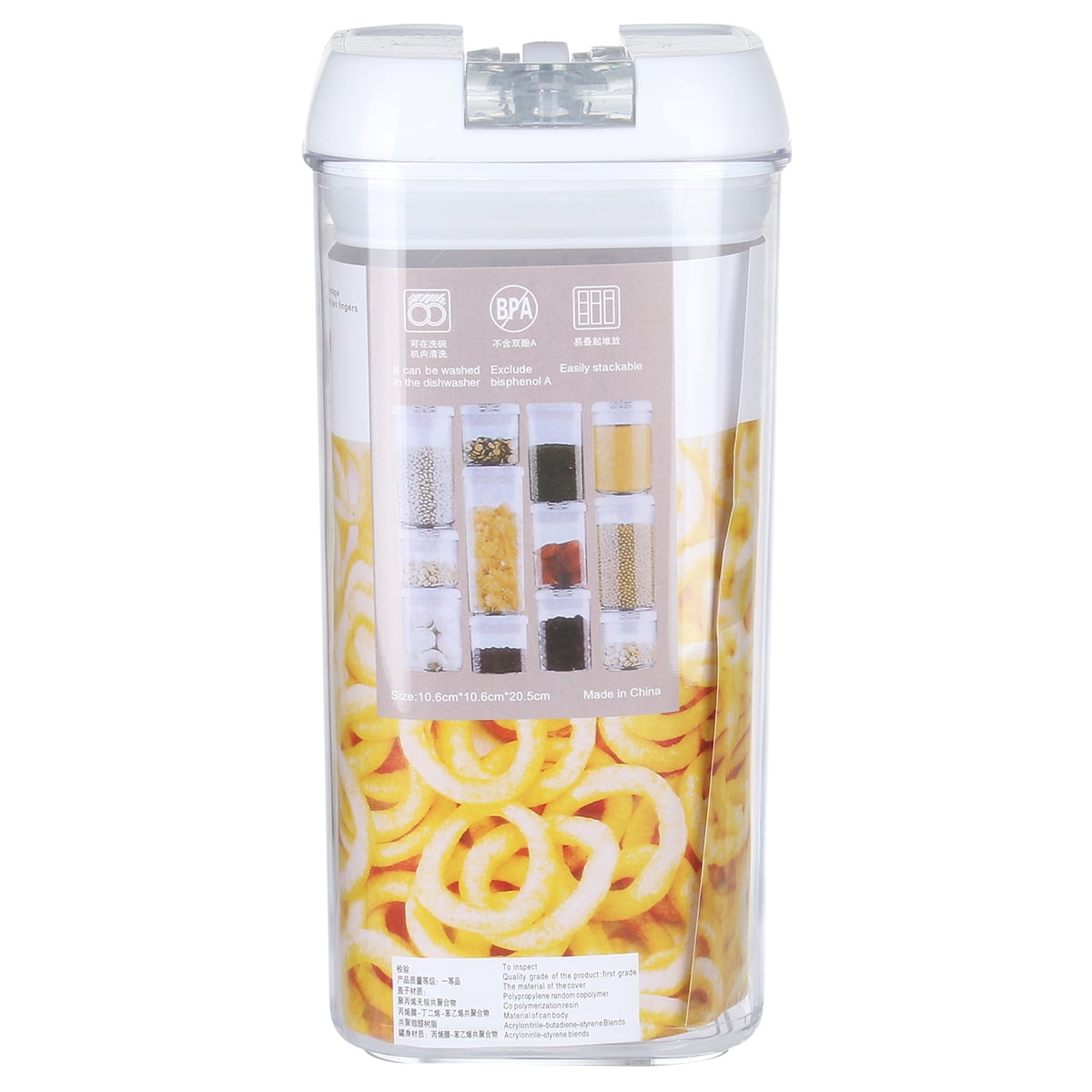 LANGERIY 1.2L Plastic Storage Tank Sealed Storage Jar Sealed Can Food ...