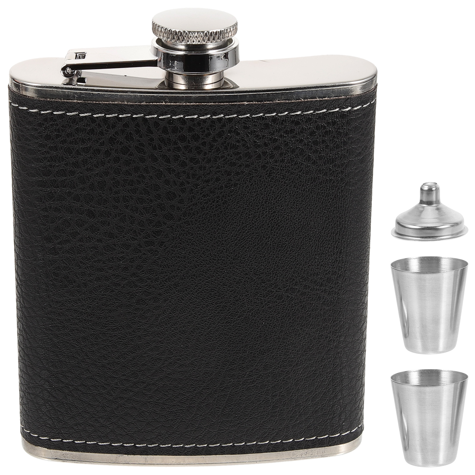 LANGERIY 1 Set Small Hip Flask Flask Alcohol Stainless Steel Leak Proof ...