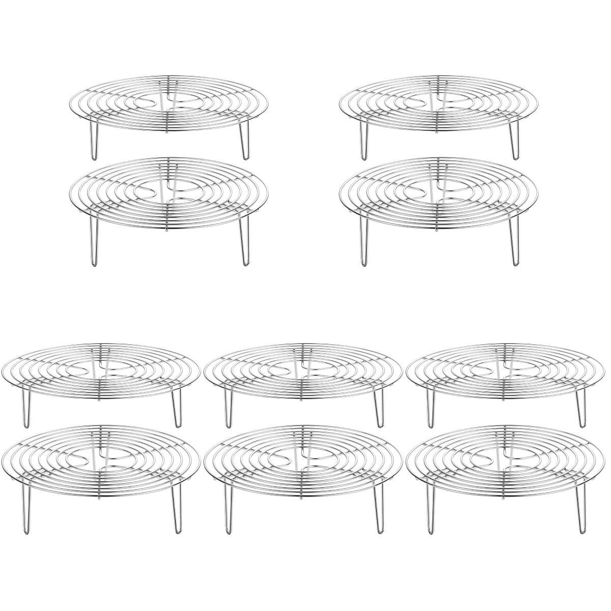 LANGERIY 10 Pcs Stainless Steel Wok Rack Heat-resistant Steaming Rack ...