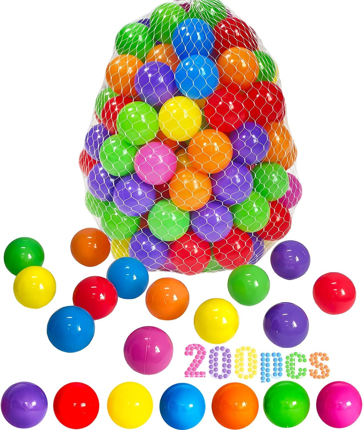 50pcs 100pcs 200pcs Soft Plastic Ball Pit Balls for Kids, Gift for Baby ...