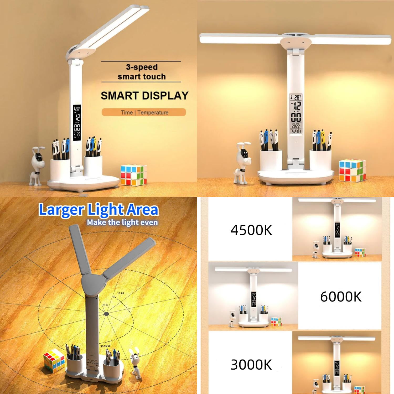 LANHSM Adjustable Dimmable LED Desk Lamp - Foldable and Rotating Design ... LANHSM Adjustable Dimmable LED Desk Lamp - Foldable and Rotating Design ...