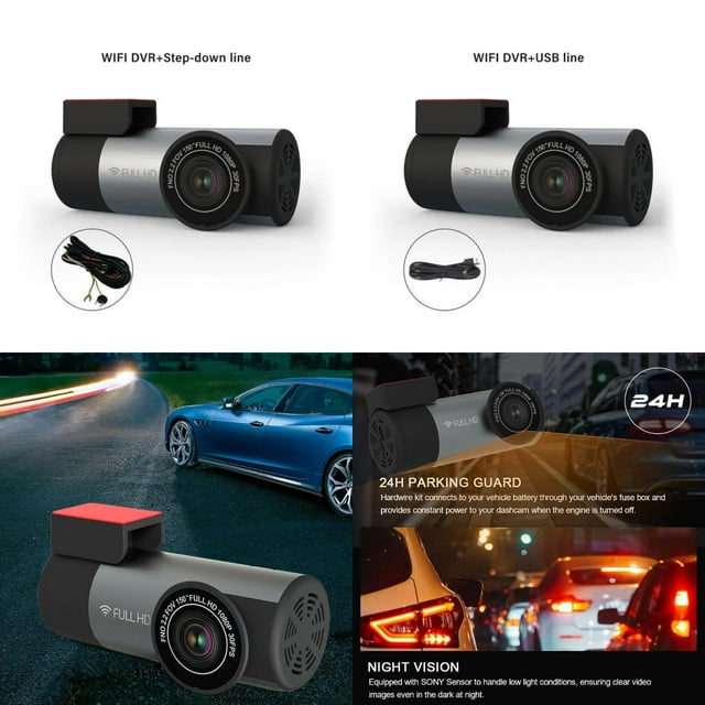 LANHSM Compact Full HD 1080P Wifi Mini Car Camera DVR with Super ...