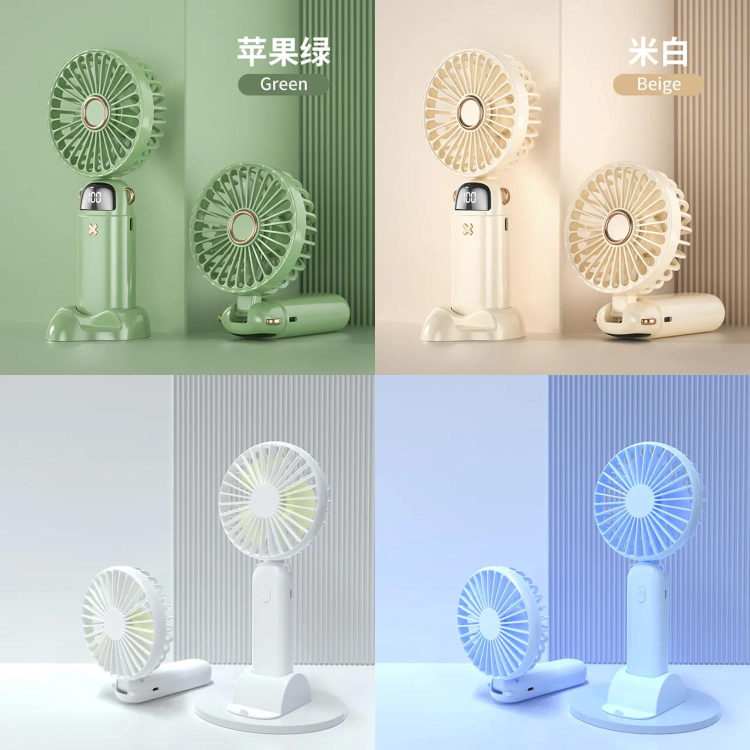LANHSM Compact and portable USB handheld fan with whisper-quiet ...