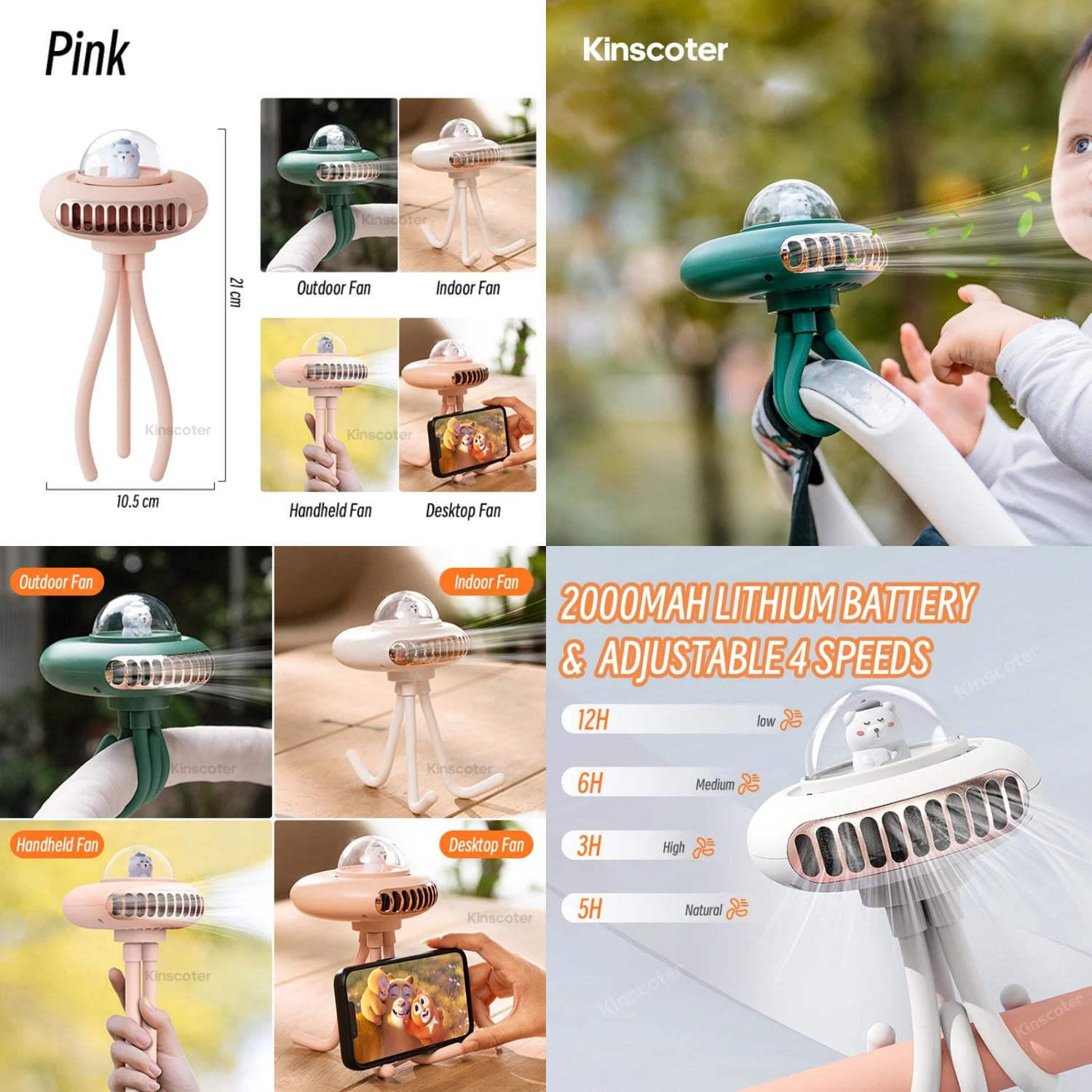 LANHSM Convenient Portable Clip-on Stroller Fan - Mighty Small and ... LANHSM Convenient Portable Clip-on Stroller Fan - Mighty Small and ...