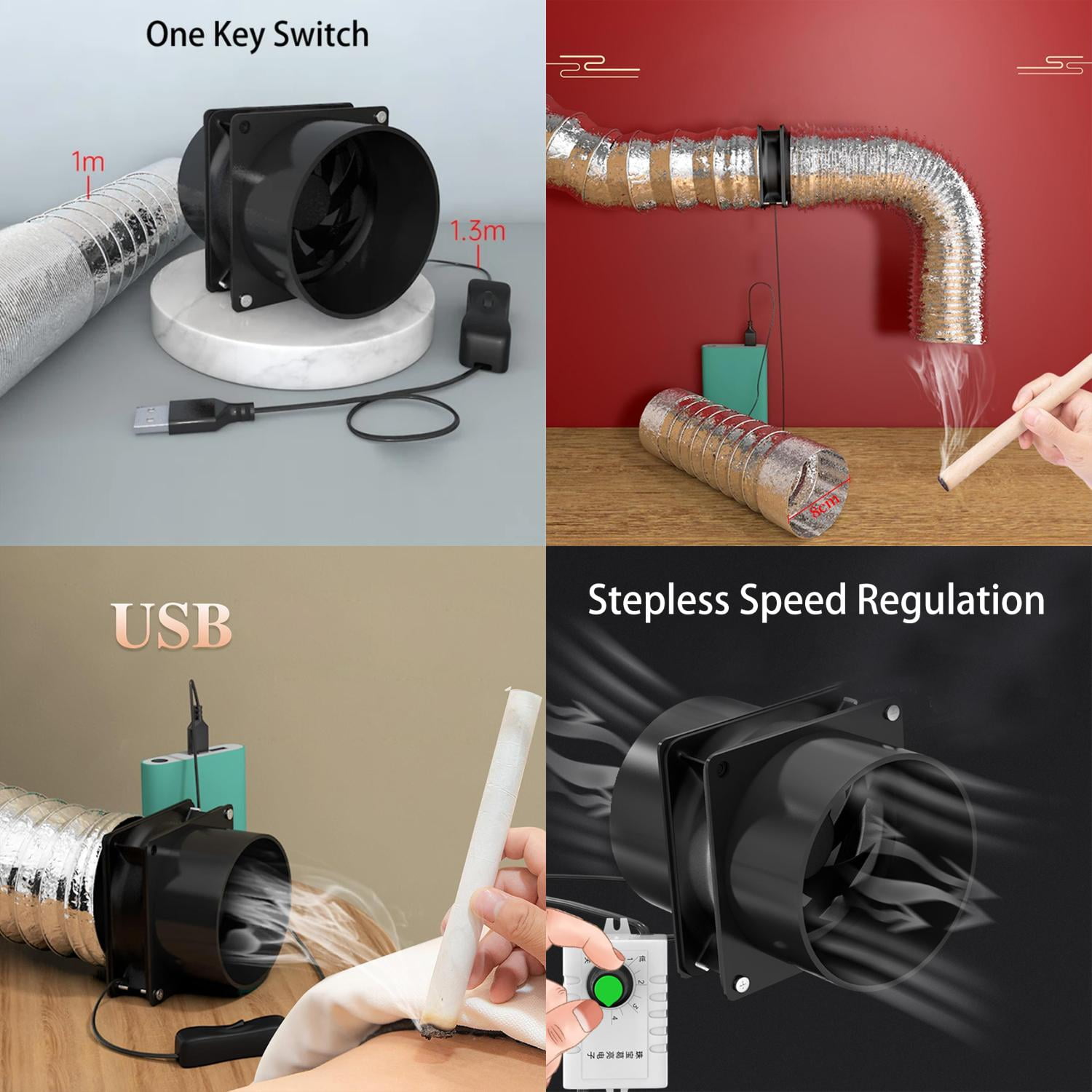 LANHSM Efficient Portable USB Ventilation Fan Extractor Hood for ... LANHSM Efficient Portable USB Ventilation Fan Extractor Hood for ...