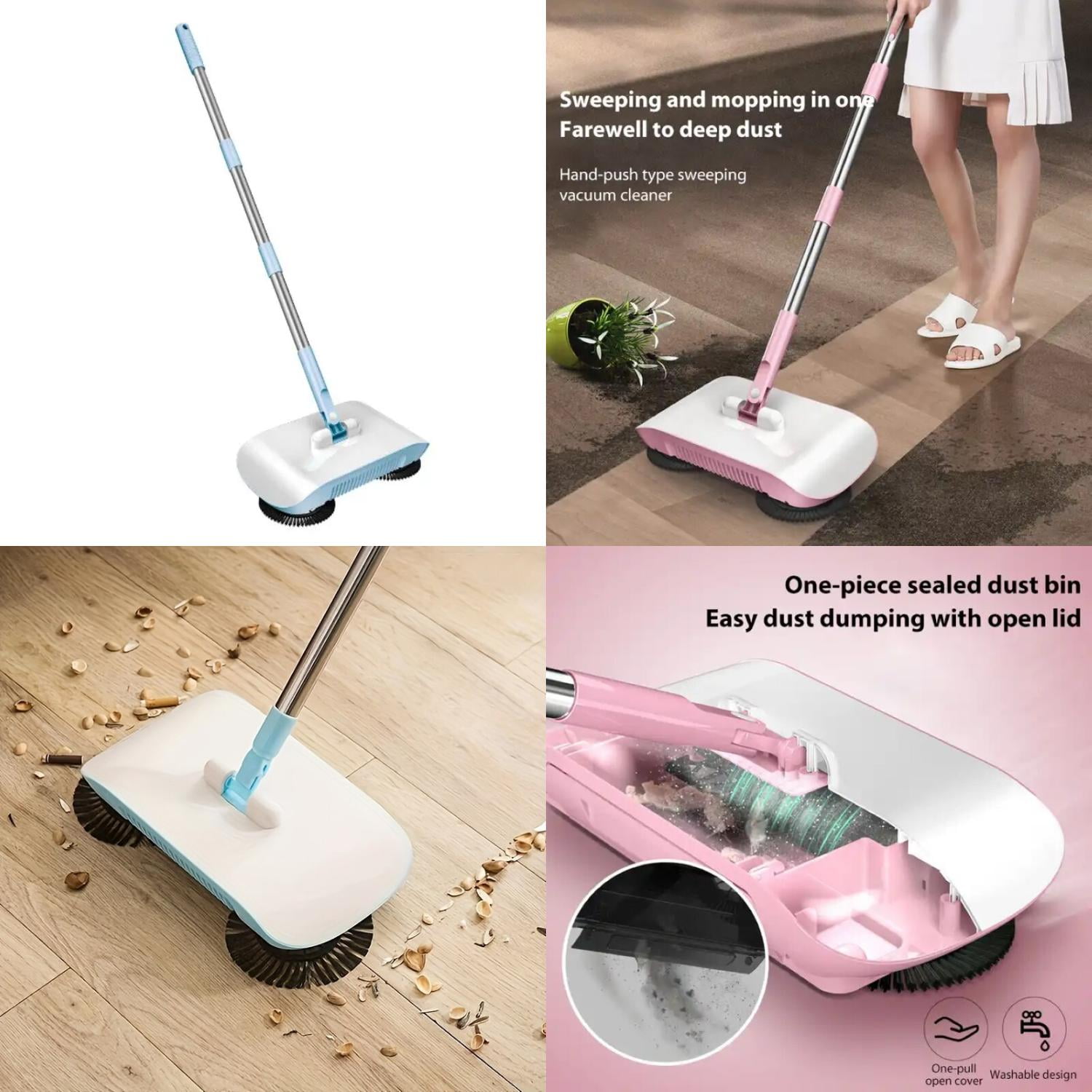 LANHSM Effortless Lazy Man Hand-push Sweeper and Sweeping Robot Broom ...