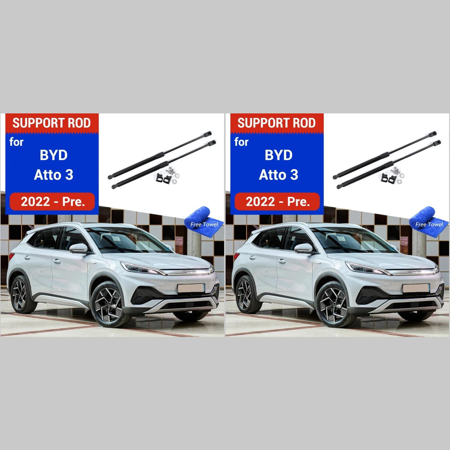 LANHSM Enhanced Upgraded High-Quality Hydraulic Shock Hood Strut Bars ...