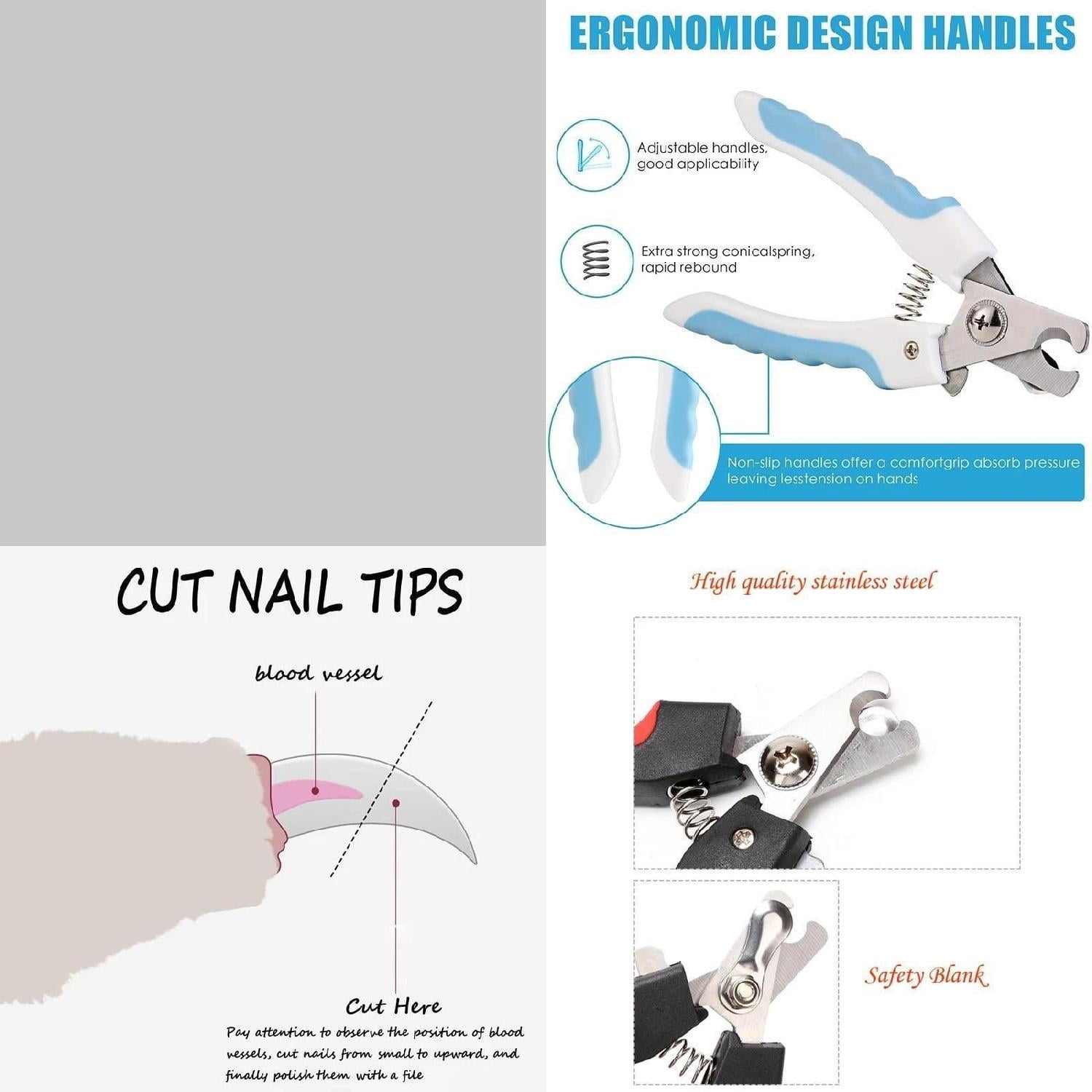 LANHSM Essential Durable High-Quality Stainless Steel Cat and Dog Nail ... LANHSM Essential Durable High-Quality Stainless Steel Cat and Dog Nail ...