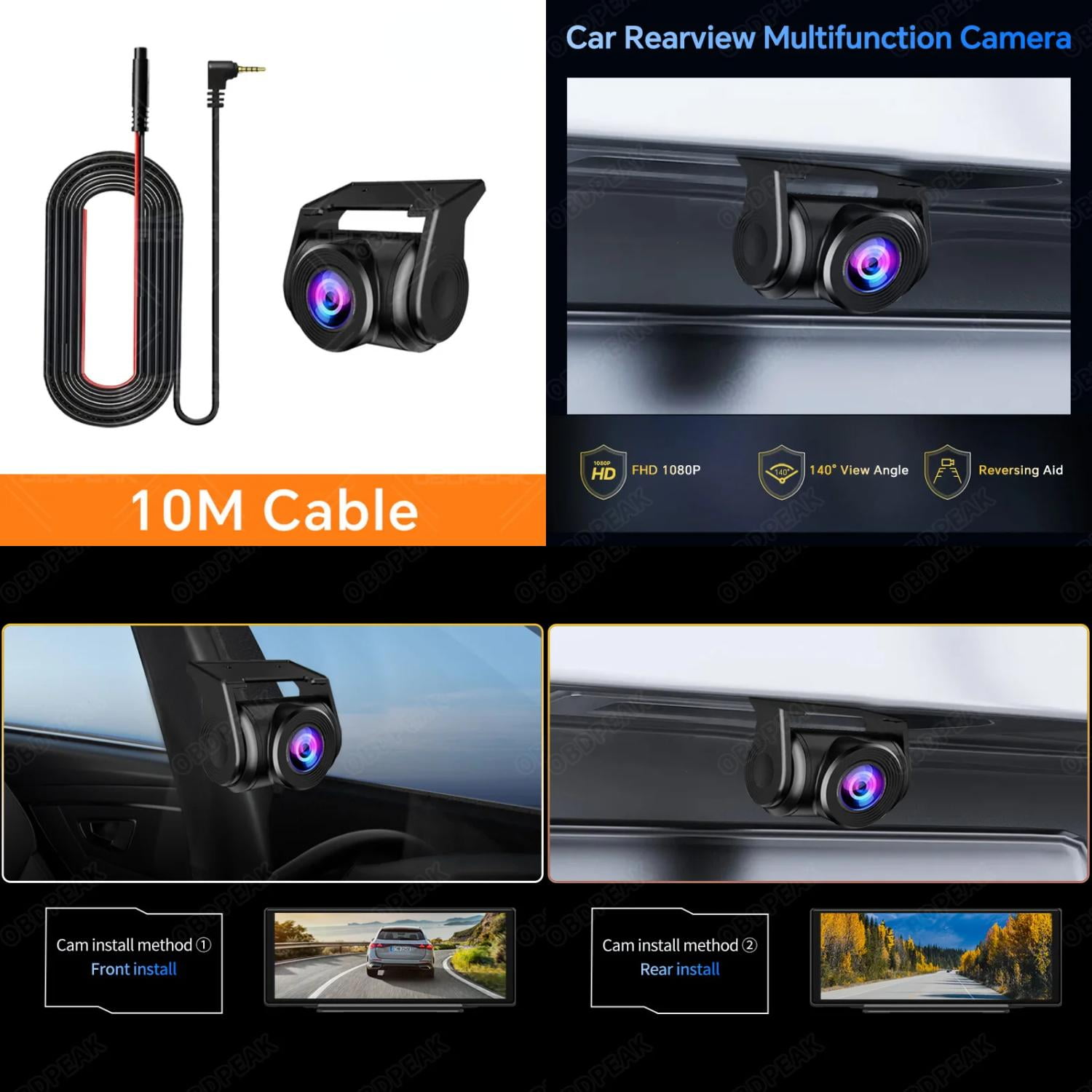 LANHSM High Definition Waterproof Car Rear View Camera with 2.5MM Jack ...