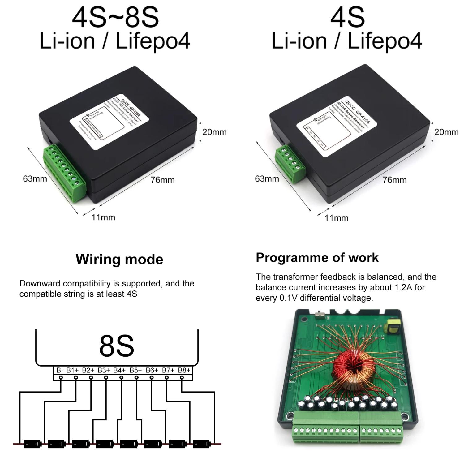 LANHSM High Performance Efficient Battery Equalizer Balancer for 4S-24S ...