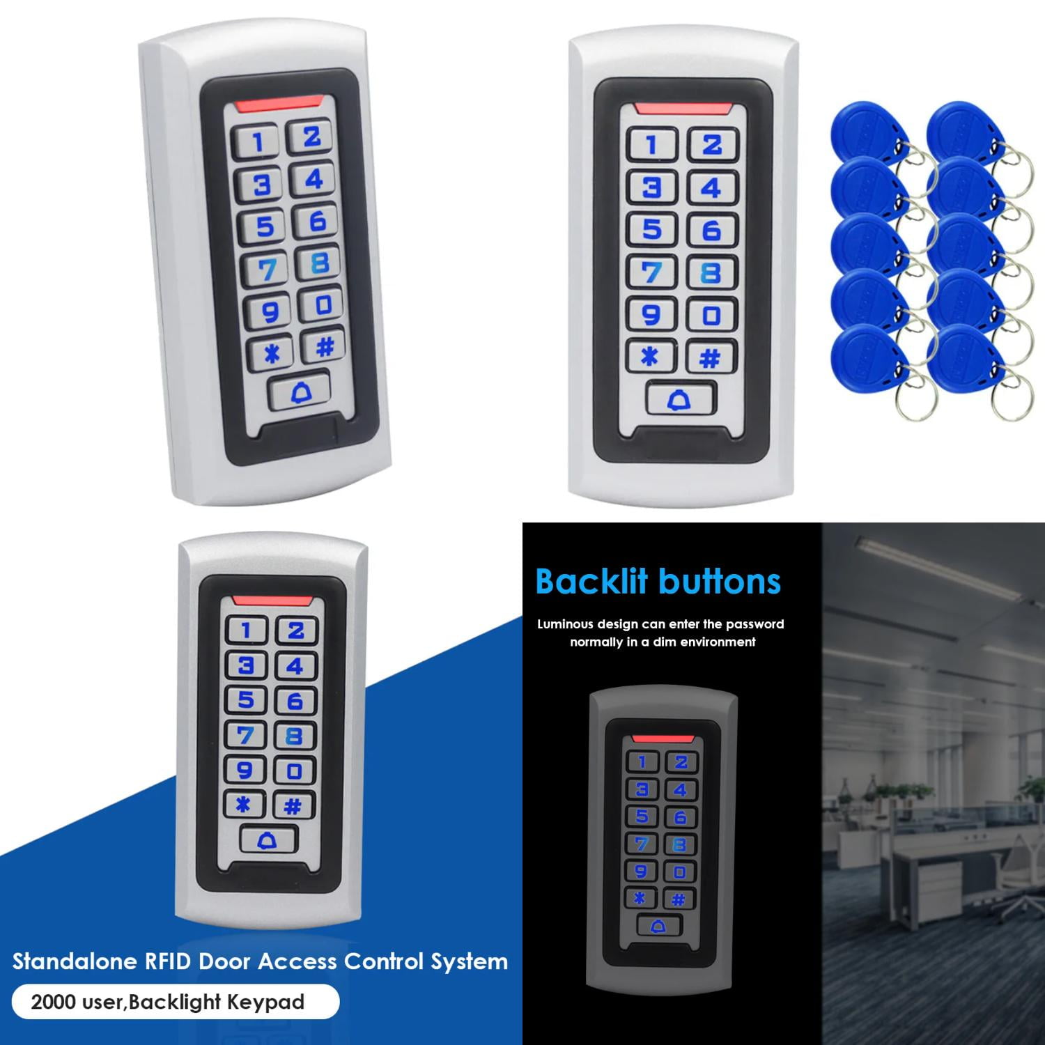 LANHSM High-quality Metallic EM4100 RFID Reader with Backlight Keyboard ... LANHSM High-quality Metallic EM4100 RFID Reader with Backlight Keyboard ...
