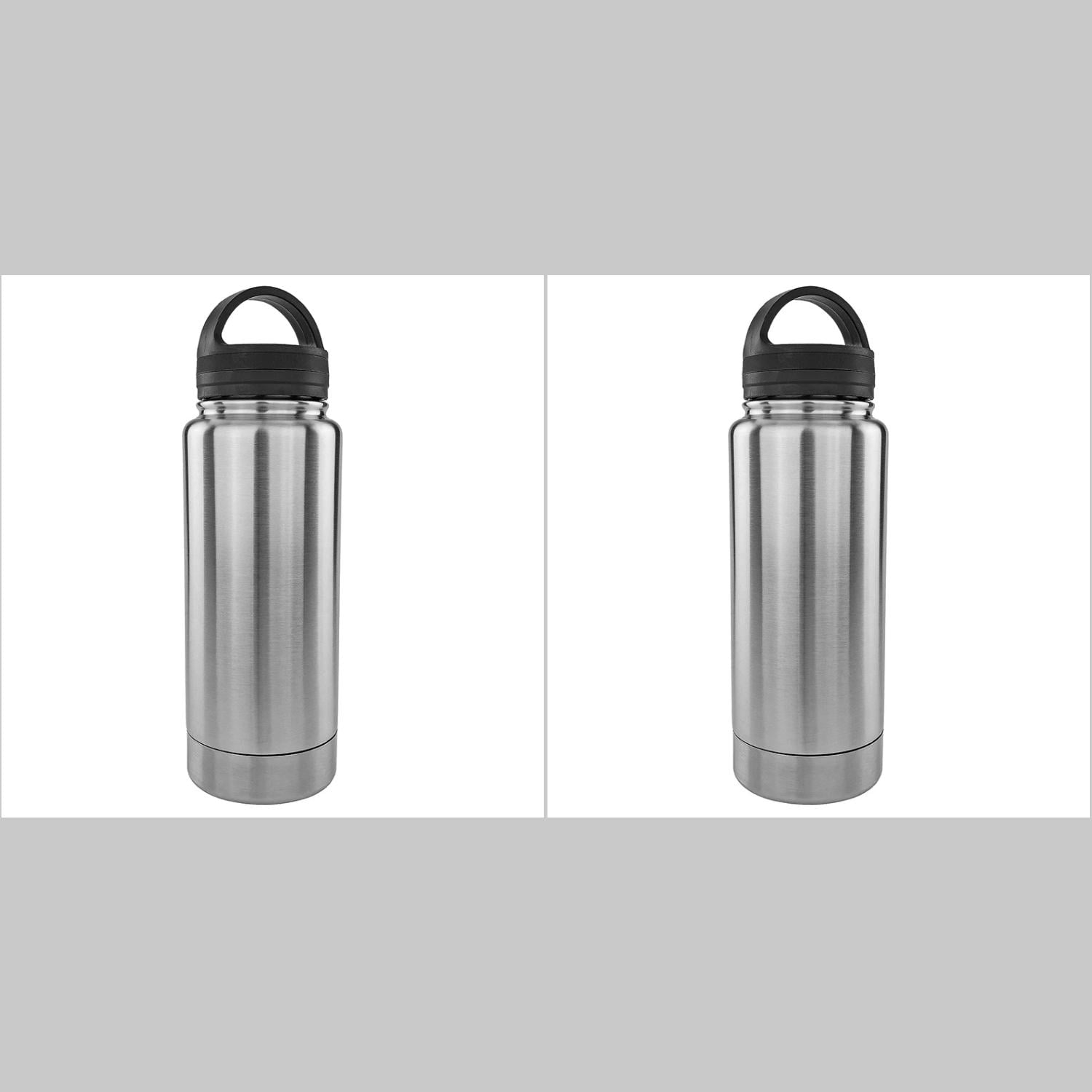 LANHSM Secure Portable 12 Ounce Stainless Steel Silver Drinking Tumbler ...