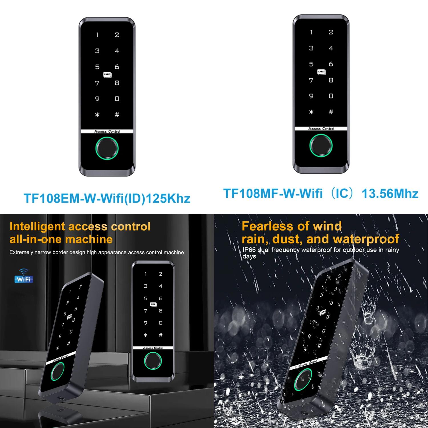 LANHSM Secure and Waterproof High-tech IP66 Smart WiFi Biometric Fingerprint RFID IC Card ...