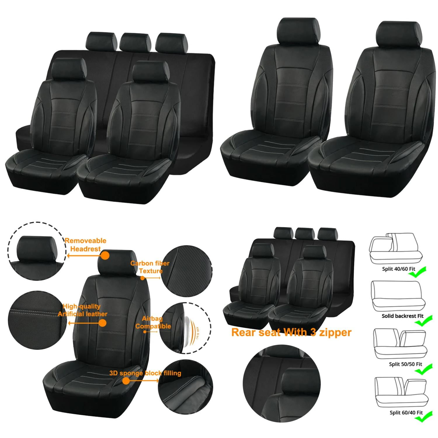 LANHSM Top-of-the-Line Luxury High-Quality Premium Black Leather ...