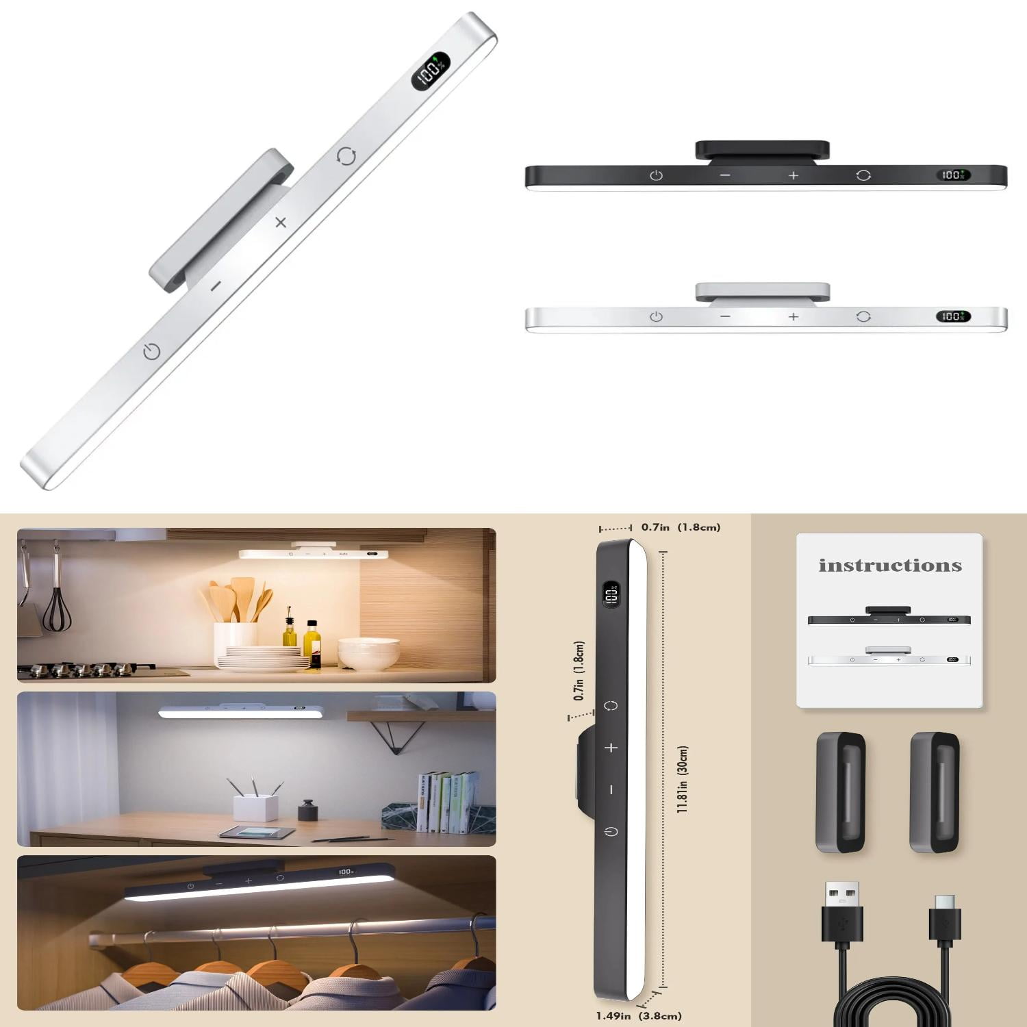 LANHSM Versatile Bright and Adjustable Rechargeable LED Desk Lamp with ... LANHSM Versatile Bright and Adjustable Rechargeable LED Desk Lamp with ...