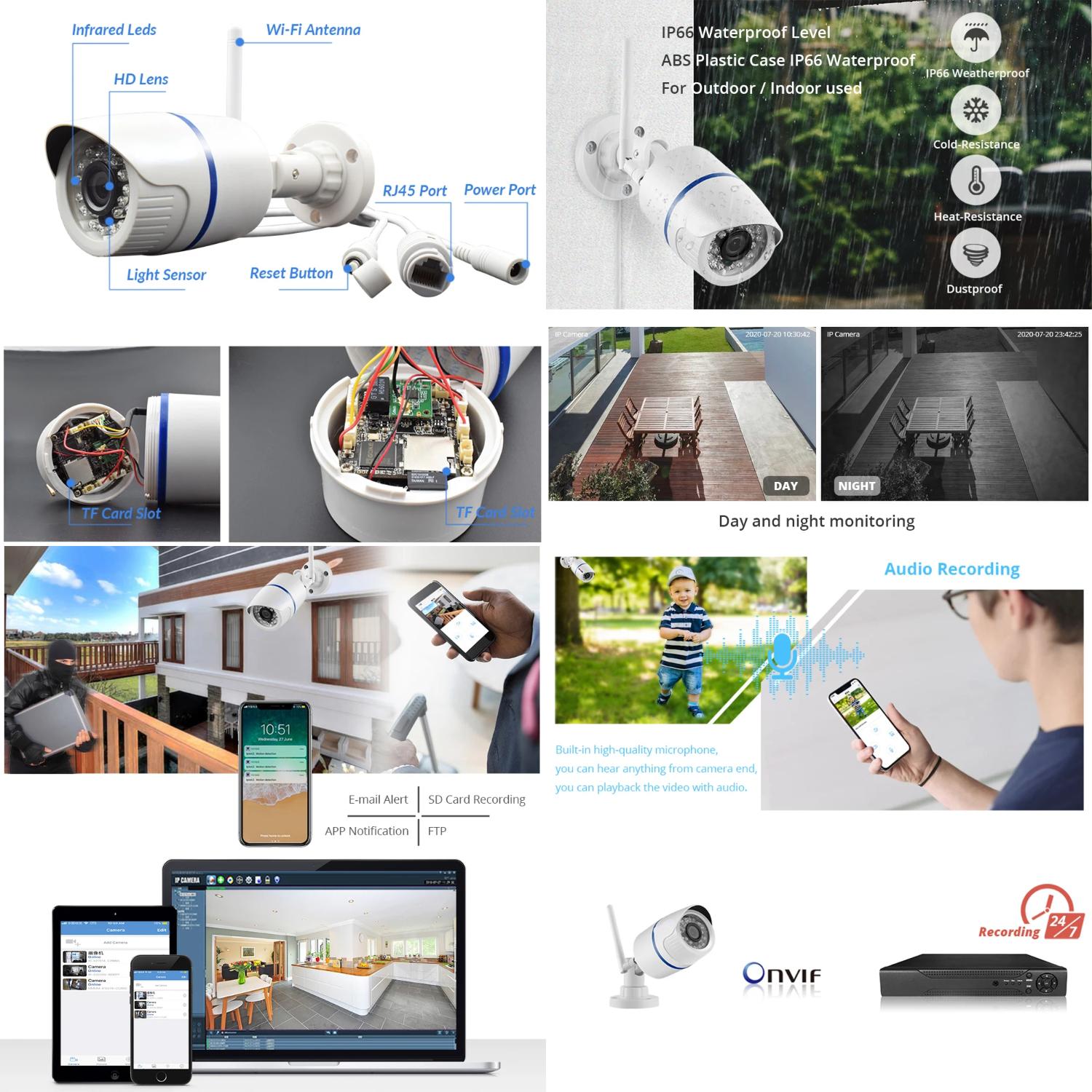 LANHSM Wireless Waterproof Outdoor WiFi Security Camera - Ensuring High ...