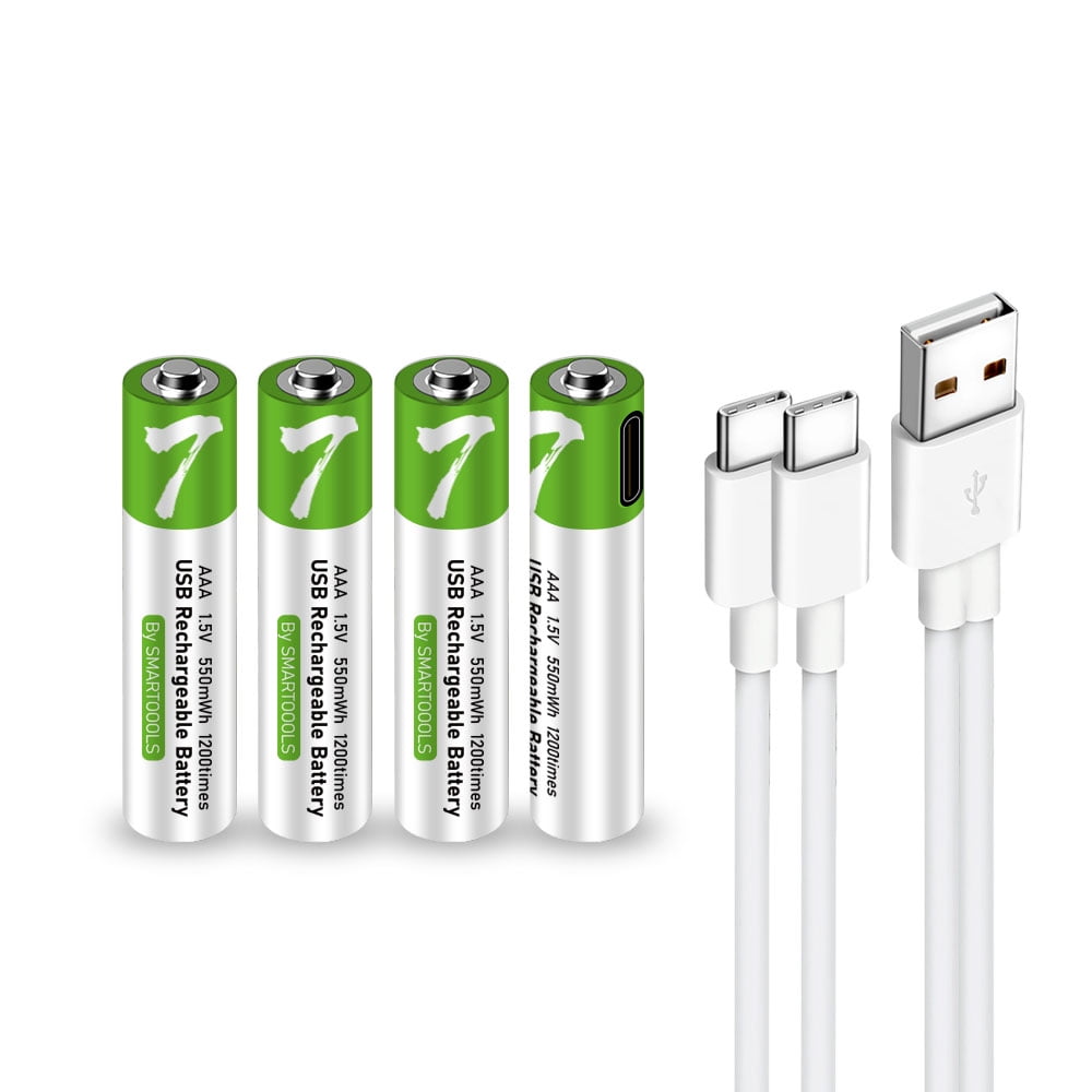 LANKOO USB Rechargeable AAA Lithium Ion Batteries, 550mWh High Capacity ...