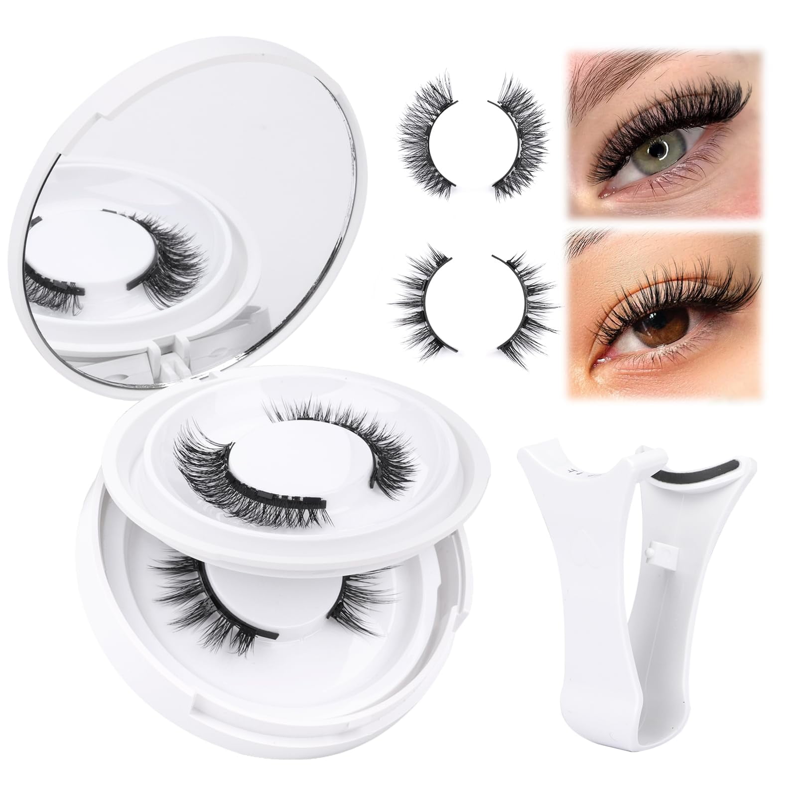 LANL Magnetic Eyelash Natural Look Reusable Magnetic Eyelash with ...