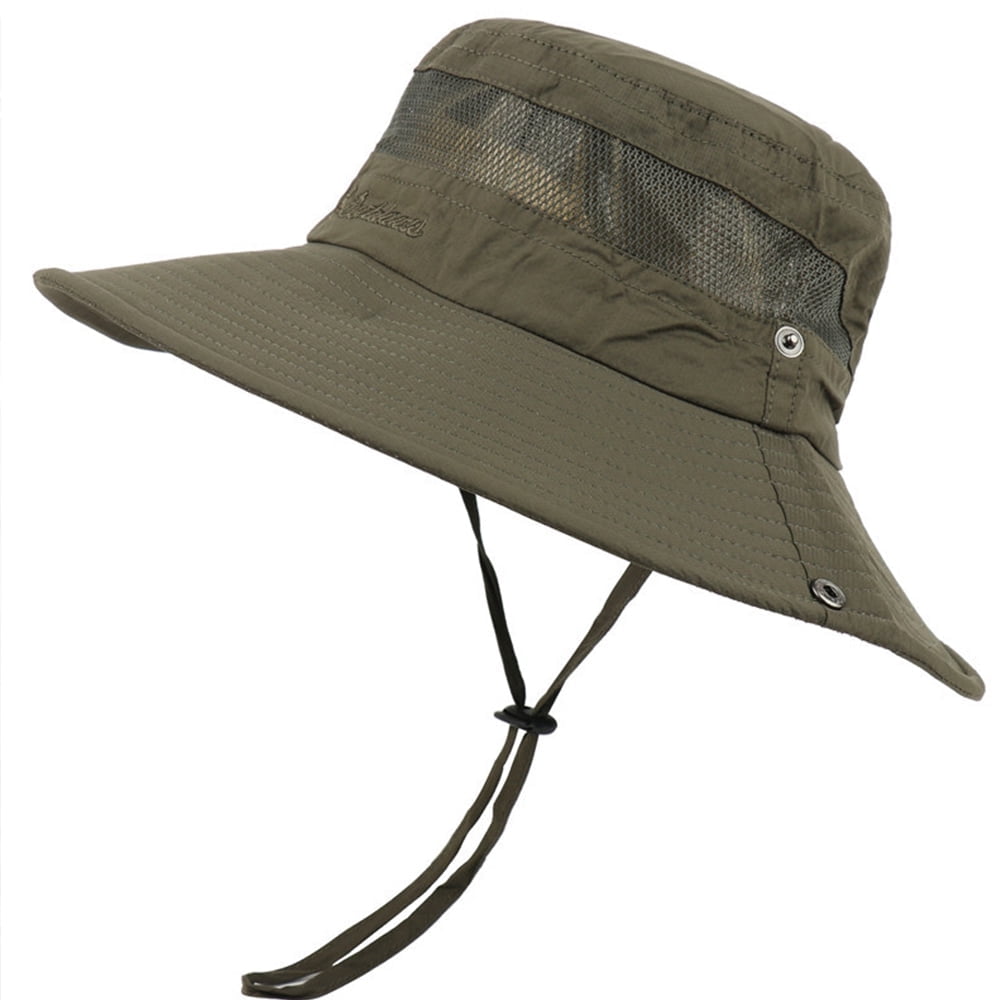 LANL Men Sun Hat Sun Protection Wide Brim Bucket Hat Waterproof ...